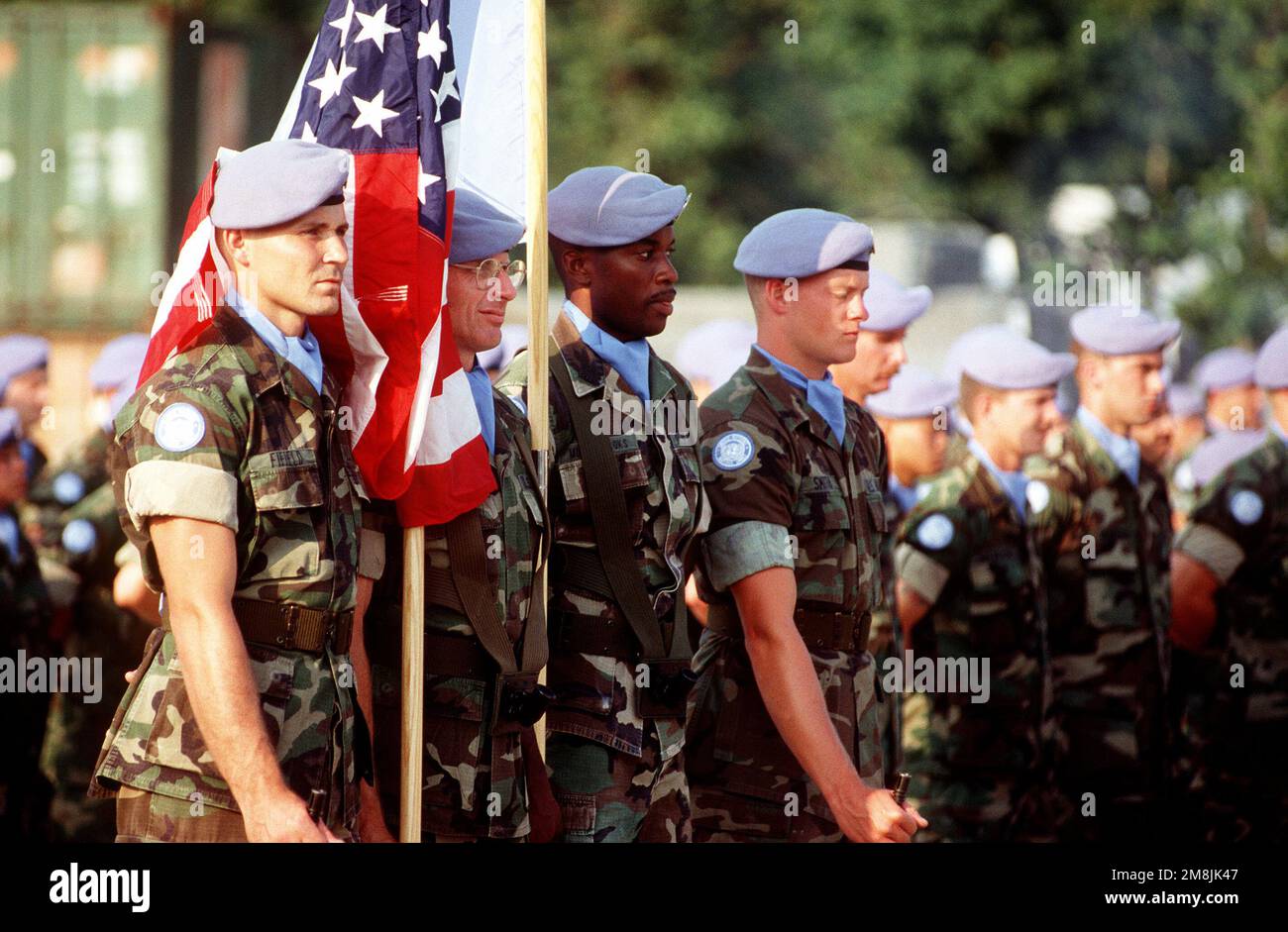 The Colors are carried in the Joint Task Force Provide Promise (Forward ...