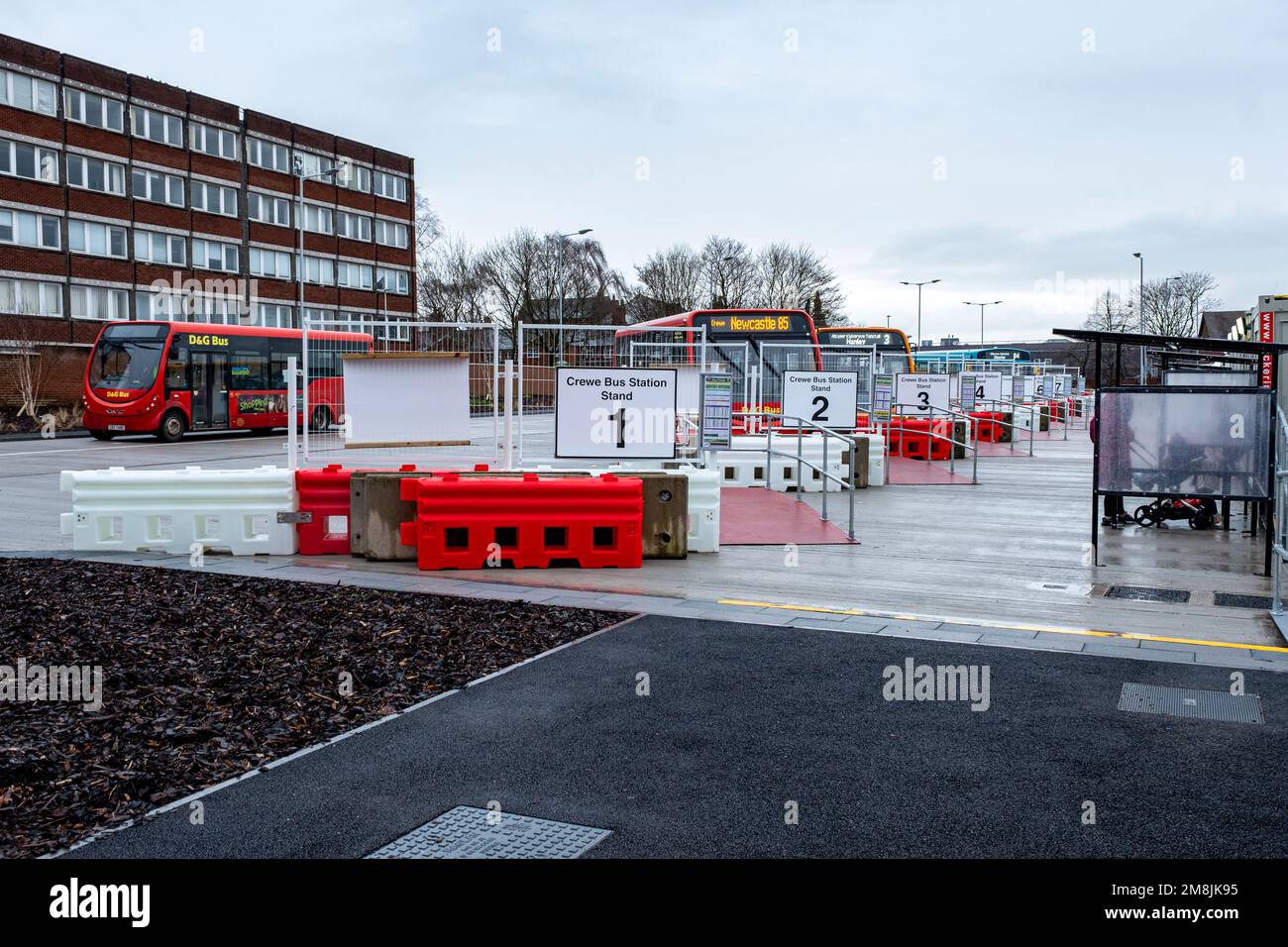 Temporary bus station crewe hi-res stock photography and images - Alamy