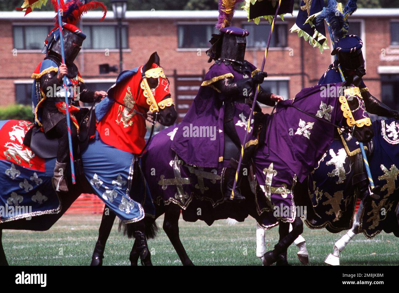 The knights on horseback present themselves to more than fifty thousand ...