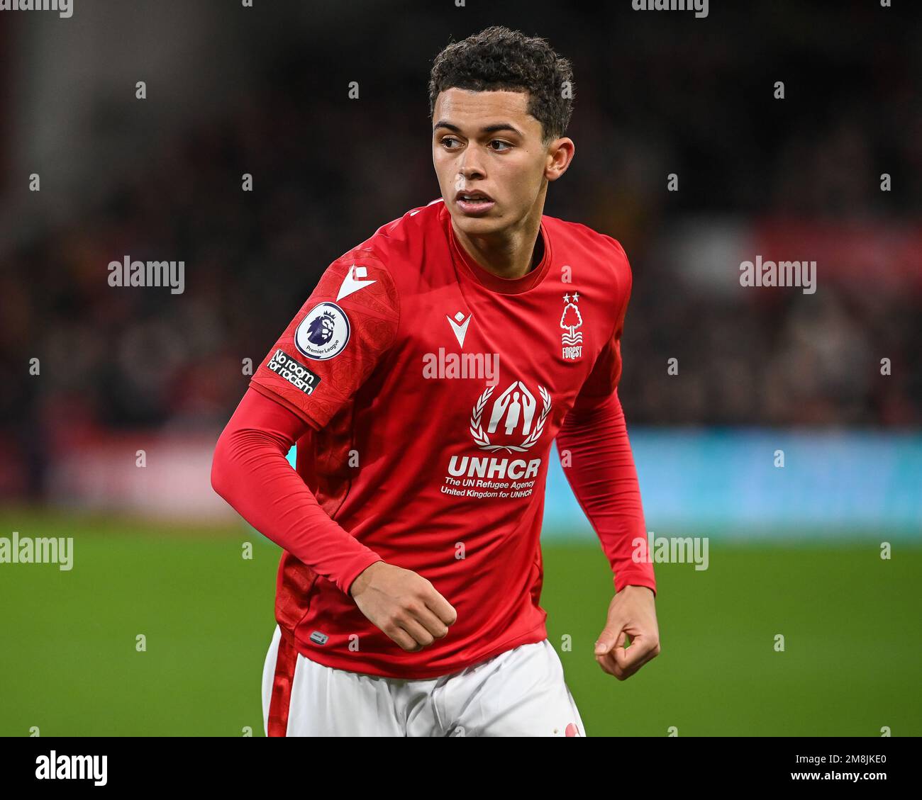 Brennan Johnson #20 of Nottingham Forest during the Premier League ...