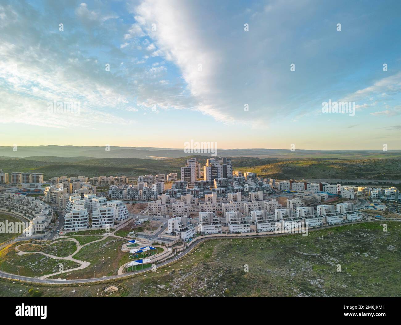 Modiin, Israel, January 12, 2023 Construction of a multi-story ...