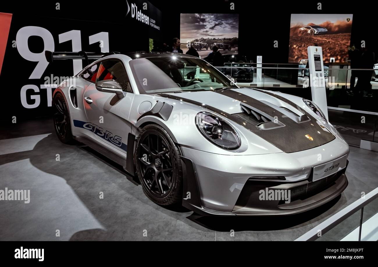 Porsche 911 GT3 RS sports car European premiere at the Brussels ...