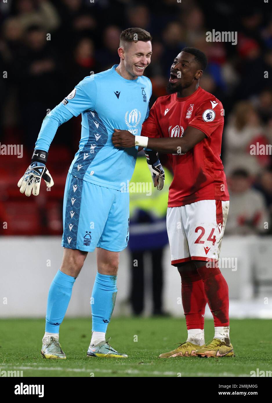 Nottingham, UK. 14th January 2023. Dean Henderson of Nottingham Forest ...