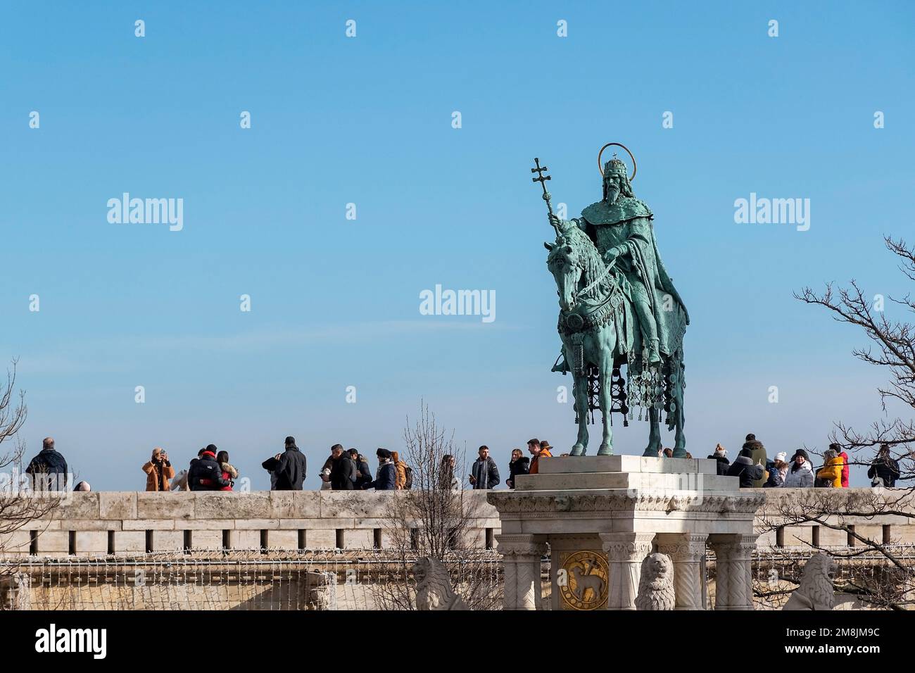 St. Stephen statue in Fisherman bastion Stock Photo - Alamy