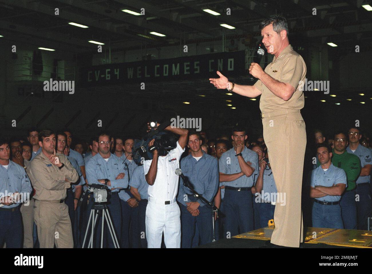 The CHIEF of Naval Operations (CNO) Admiral Jeremy M. Boorda addresses ...
