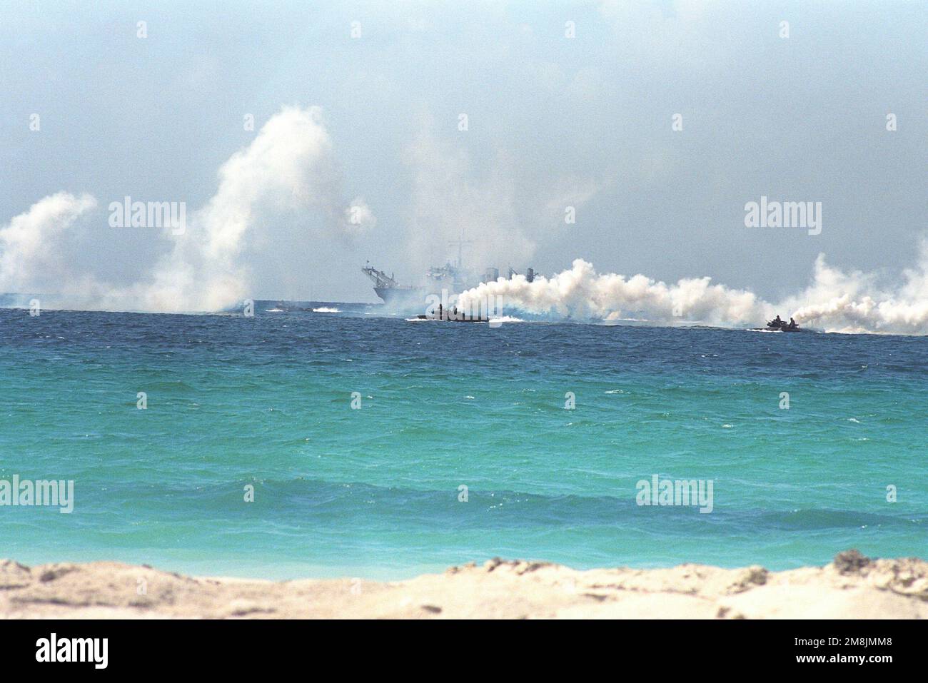 Operation Support Democracy, Amphibious assault craft (AAC) storm the ...