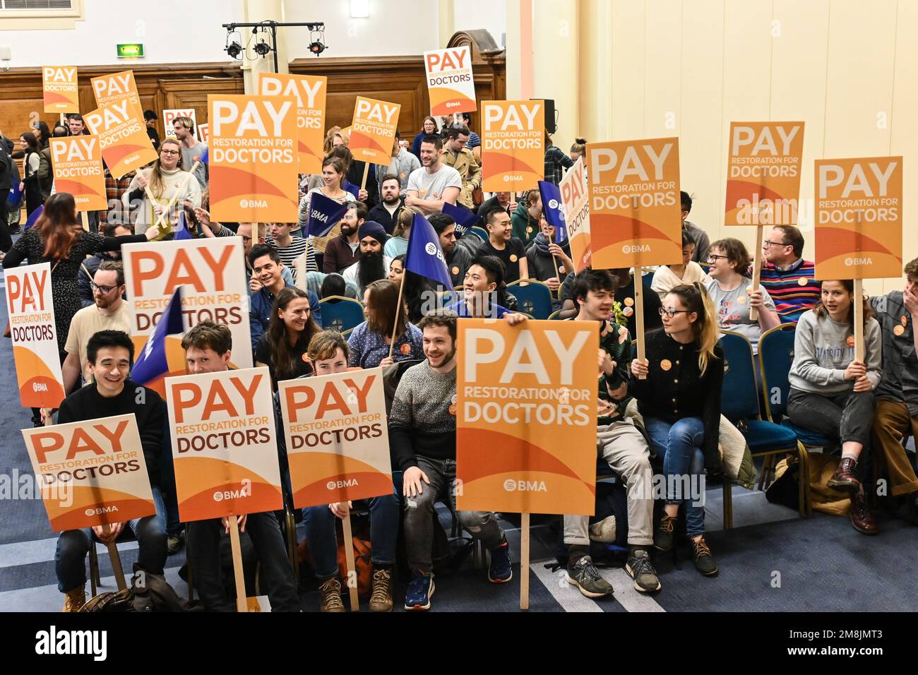 London, UK. 14 January 2023. The BMA Junior Doctors Committee in the UK ...