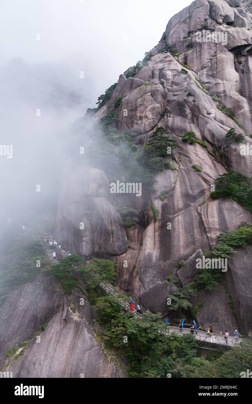 Anhui huangshan mountain scenery Stock Photo - Alamy