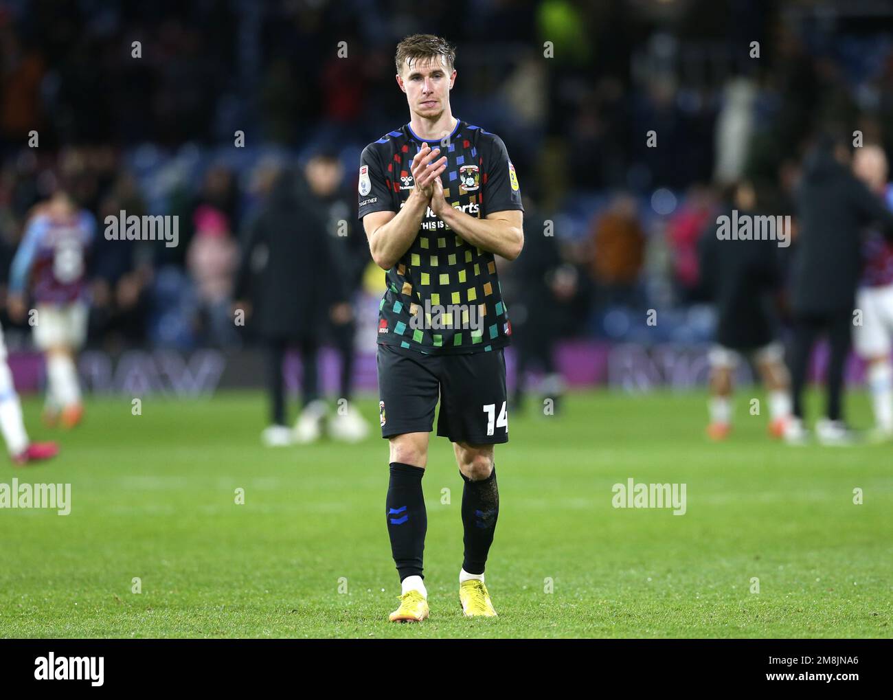Coventry City's Ben Sheaf applauds the fans following the Sky Bet ...