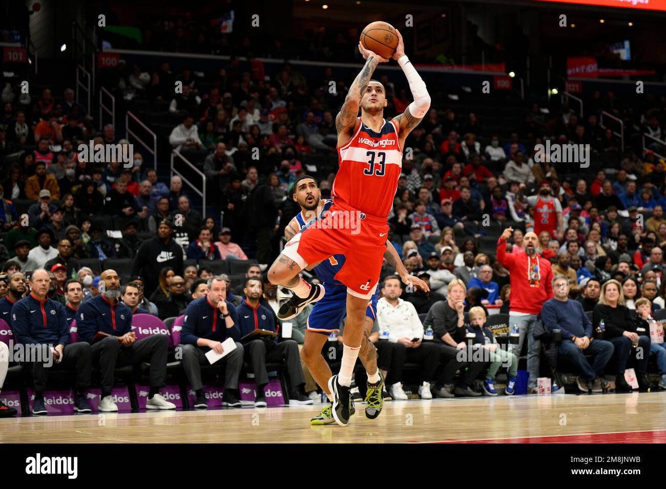 Washington Wizards forward Kyle Kuzma (33) in action during the first ...