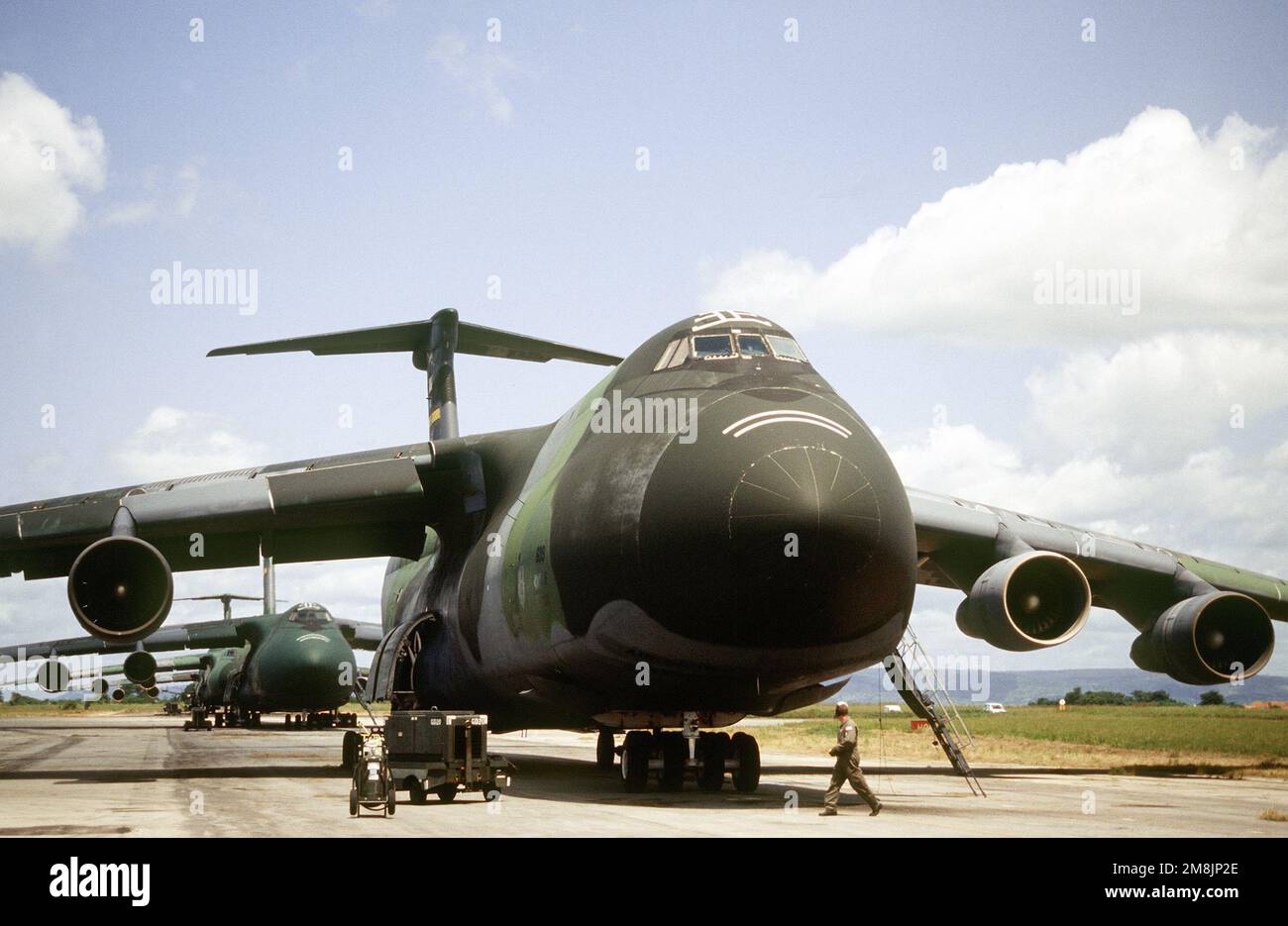 A USAF C-5 Galaxy from the 436th Air Wing, Dover AFB, Denver waiting ...
