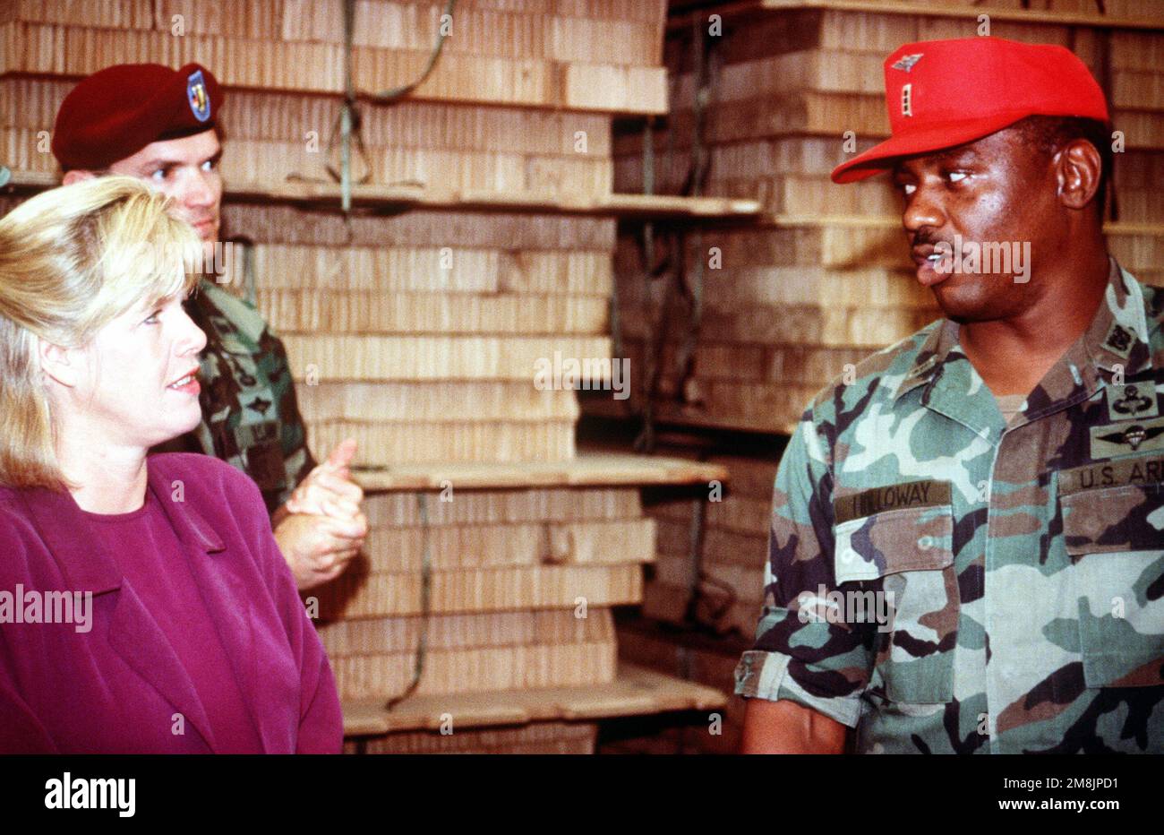 Tipper Gore gets a short demonstration on the Container Delivery System ...