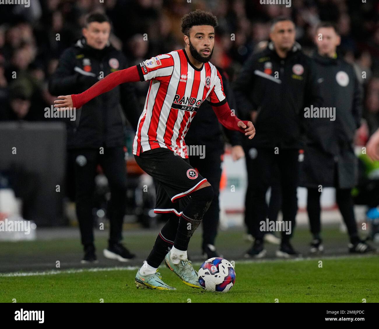 Jayden Bogle #20 of Sheffield United during the Sky Bet Championship ...