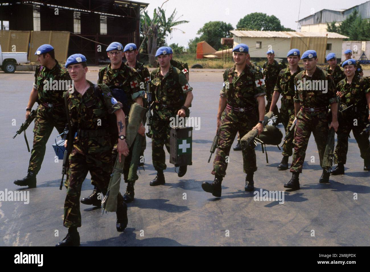 British medical personnel, assigned to the international relief effort ...