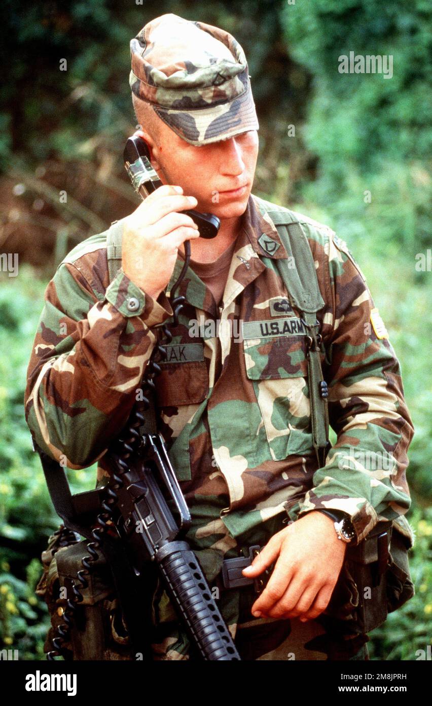 PFC John Leoniak, an assistant M-60 gunner for Charlie Company, 3rd ...
