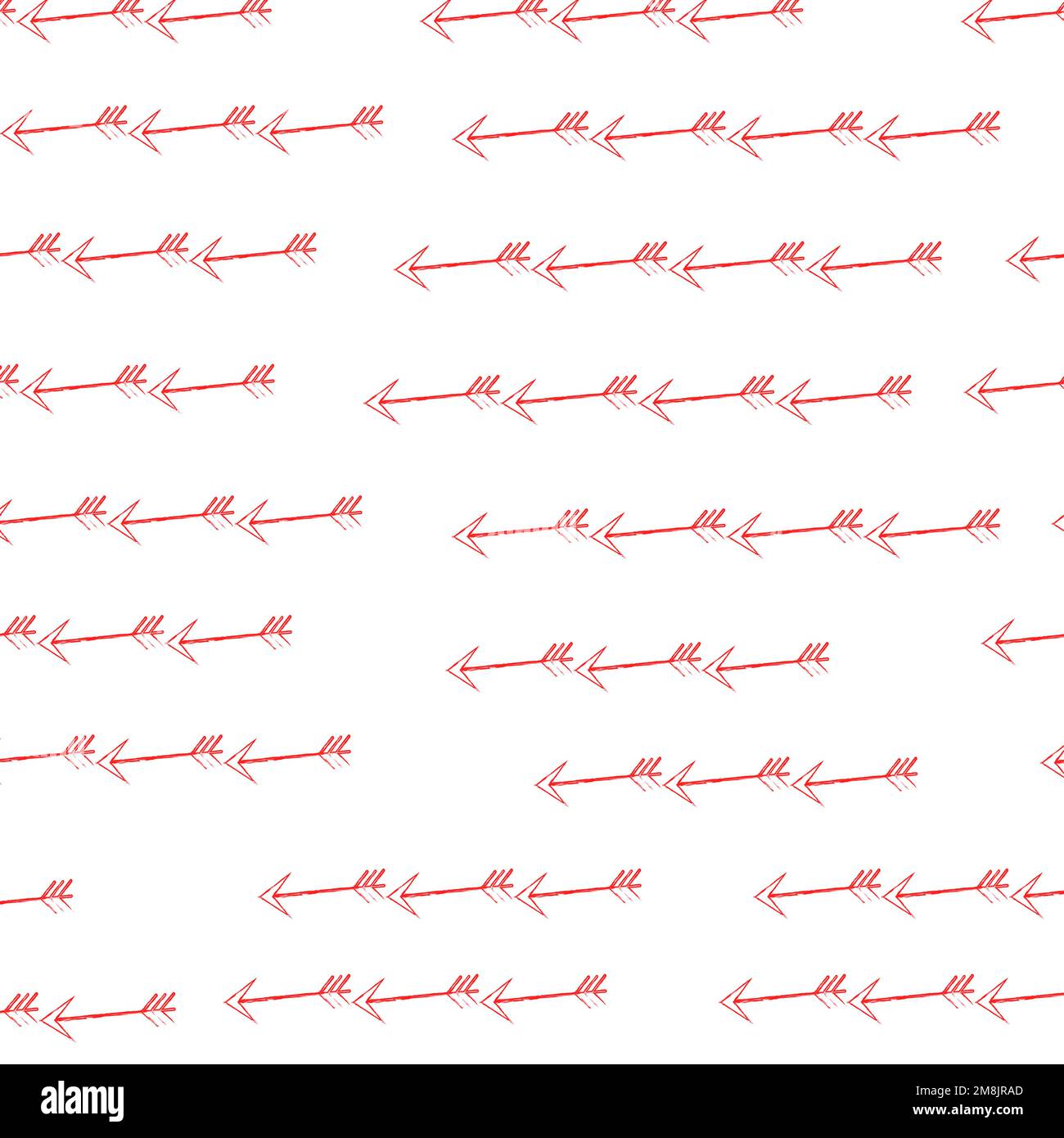 Seamless vector pattern of red flying arrows. Valentine's Day Concept ...