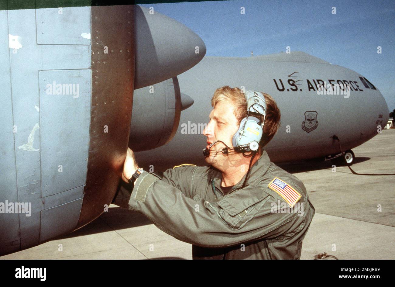 STAFF SGT. Roger Splawn, a C-141 aircraft flight engineer from the 14th ...