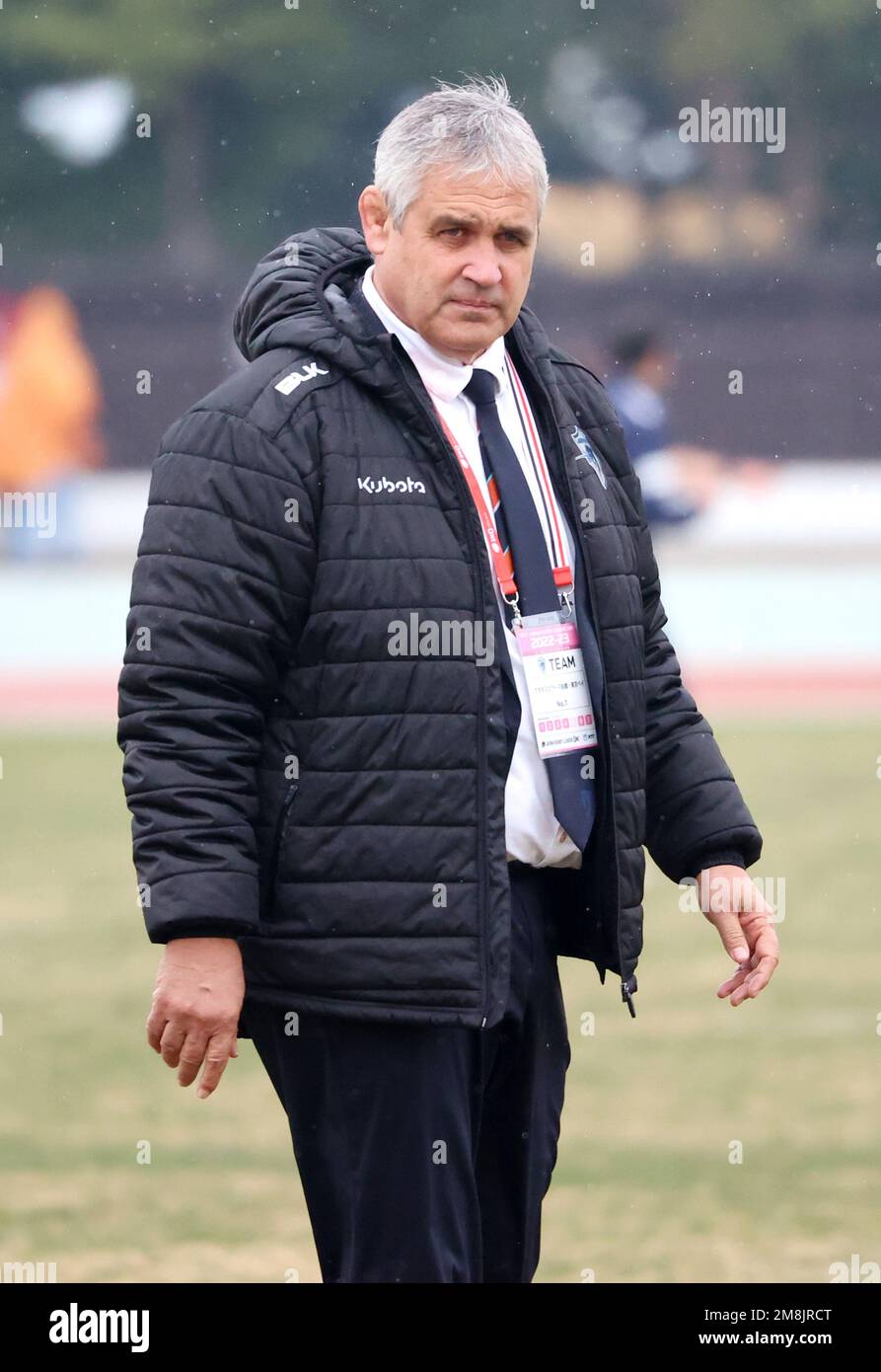 Tokyo, Japan. 14th Jan, 2023. Kubota Spears Funabashi Tokyo-bay head ...