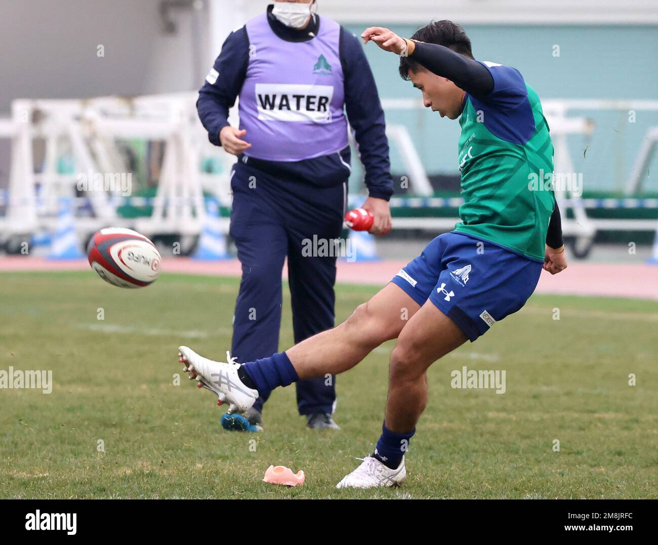 Tokyo, Japan. 14th Jan, 2023. NEC Green Rockets Tokatsu fly half ...