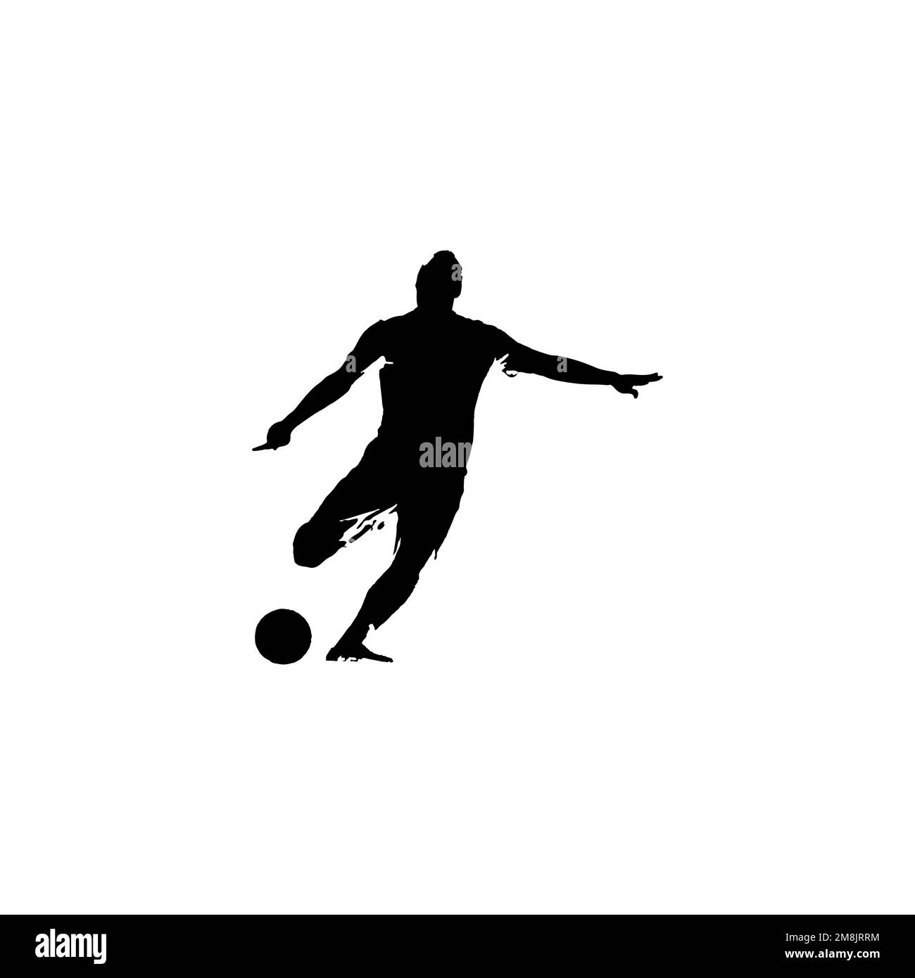 Man football player icon. Simple style world football cup poster ...
