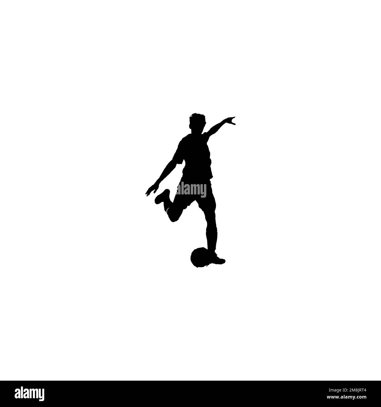 Man football player icon. Simple style world football cup poster ...