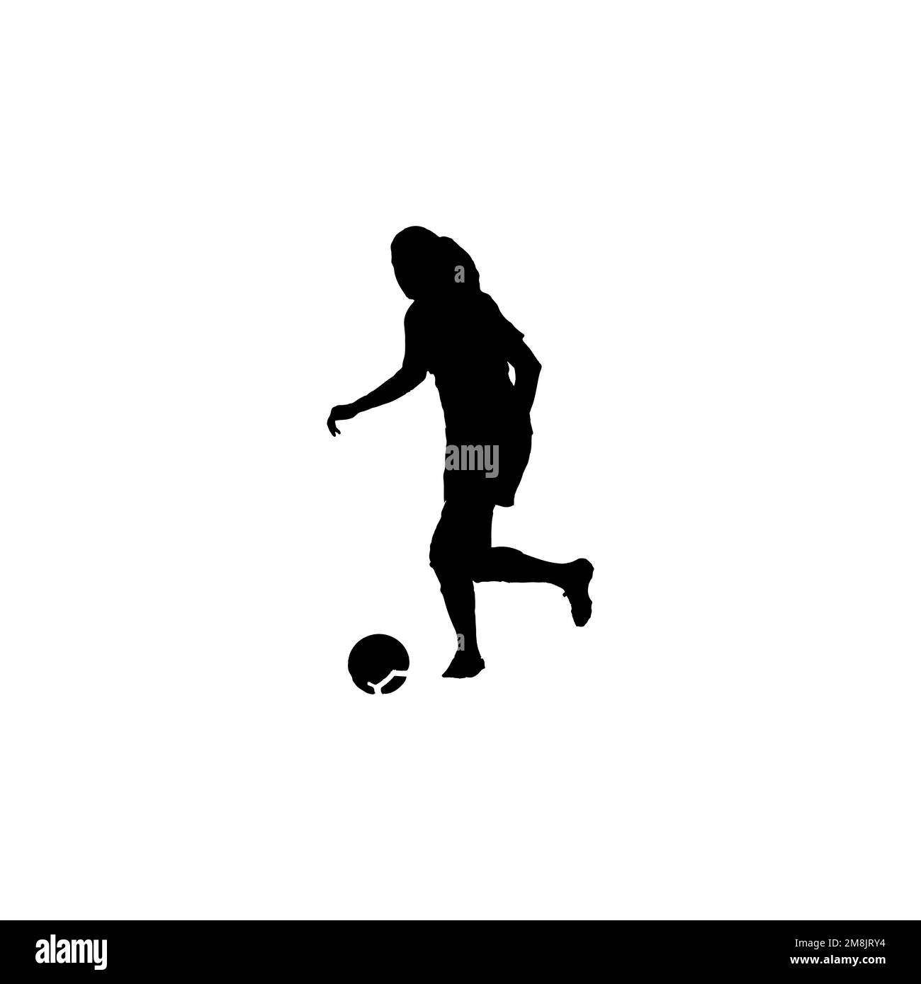 Woman football player icon. Simple style world woman football cup ...