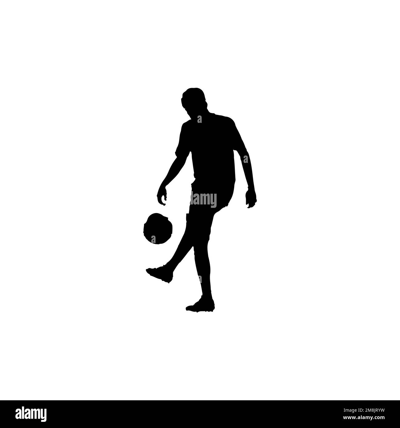 Man football player icon. Simple style world football cup poster ...