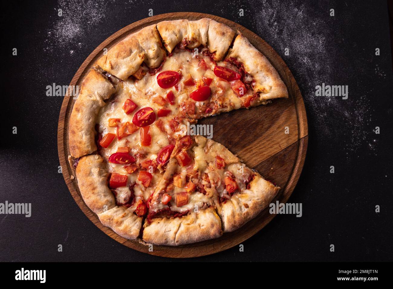 Pizza slice top view hi-res stock photography and images - Alamy