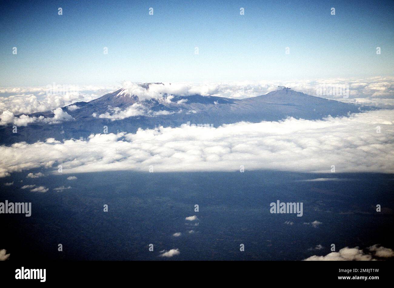 Aerial view of Kenya's Mt. Kilimanjaro. Subject Operation/Series ...