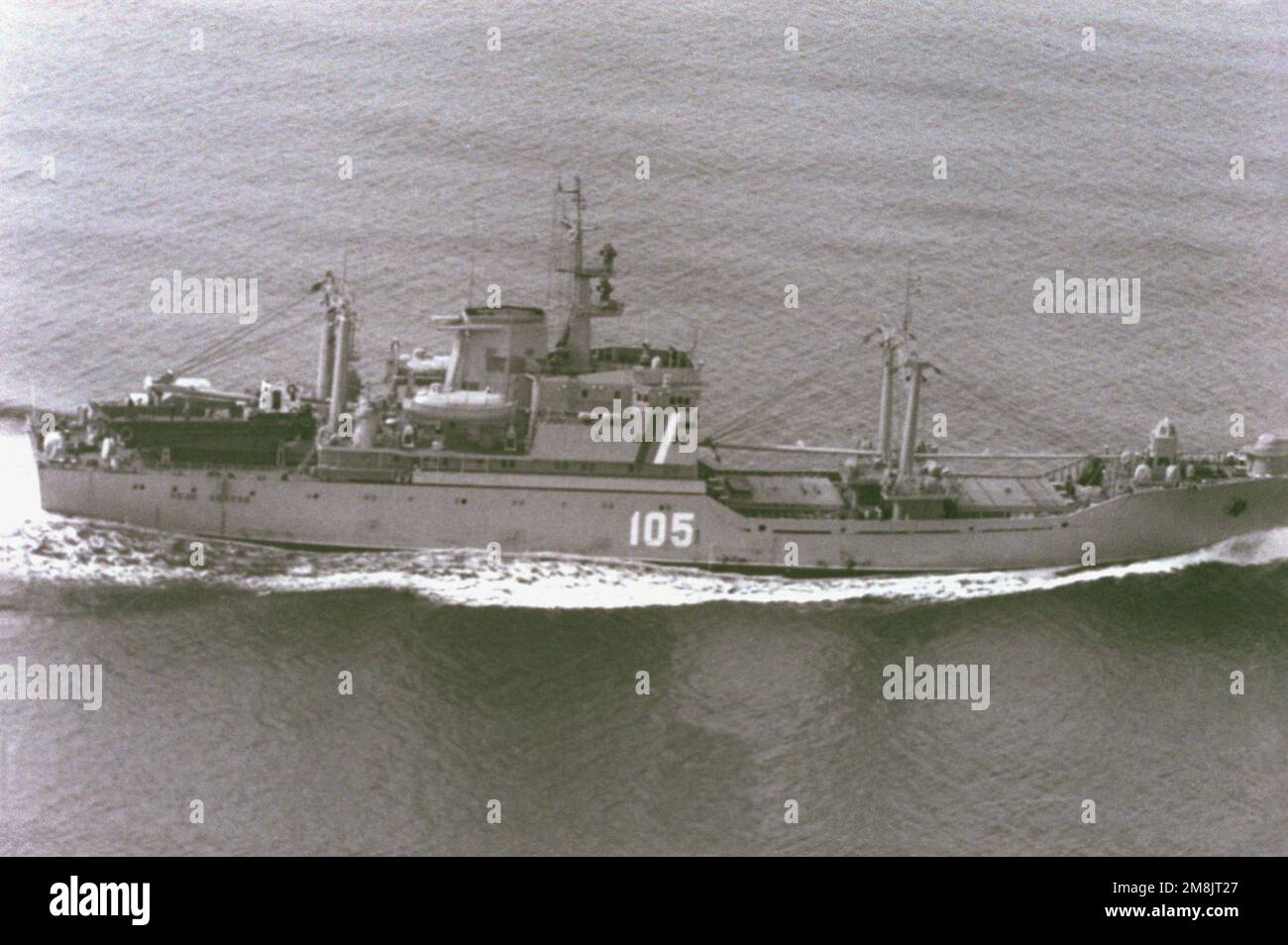 An aerial starboard side view of the Russian Maritime Border Guard Neon ...