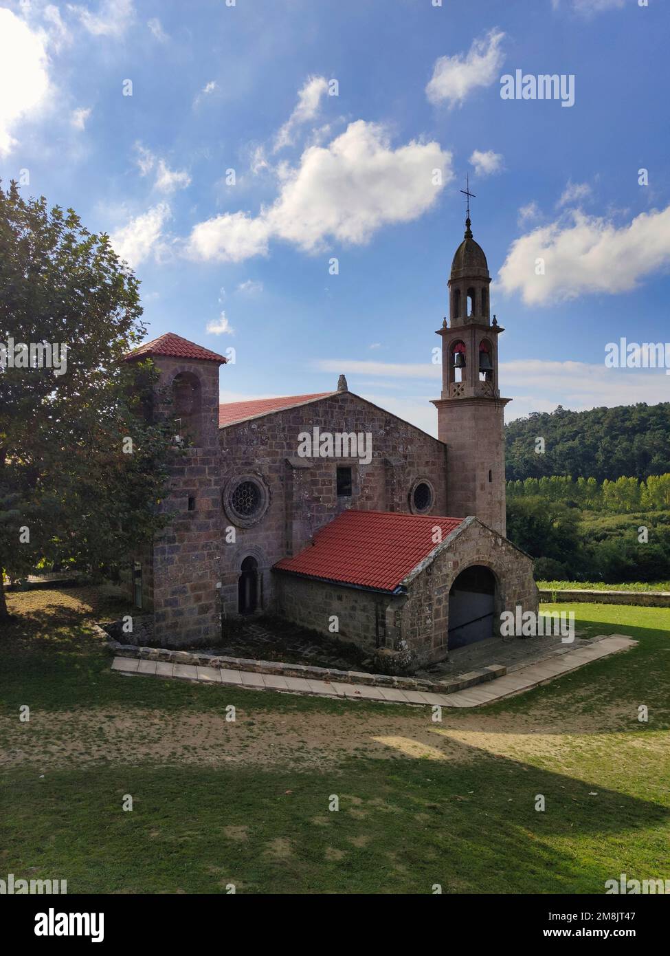 traditional spanish church in galicia Stock Photo - Alamy