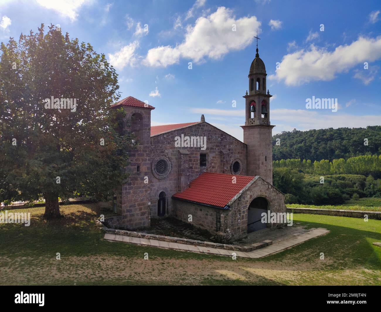 traditional spanish church in galicia Stock Photo - Alamy