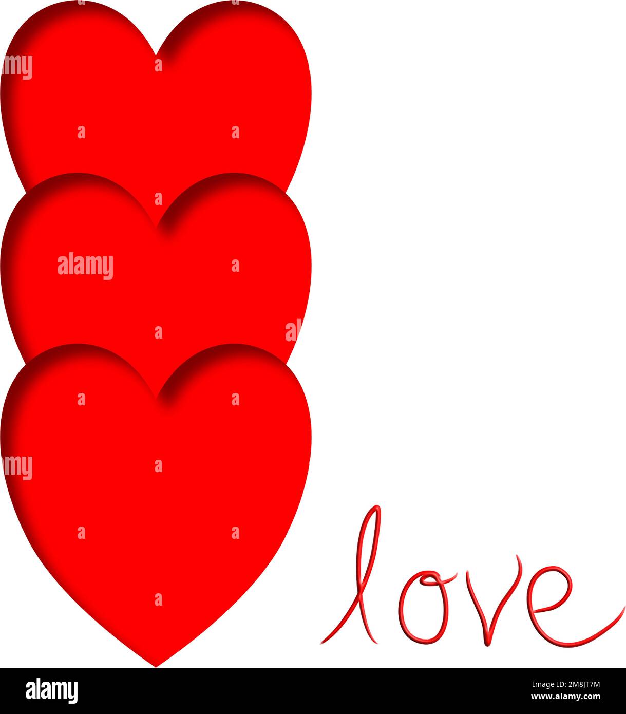 Red Love hearts Stock Vector Image & Art - Alamy