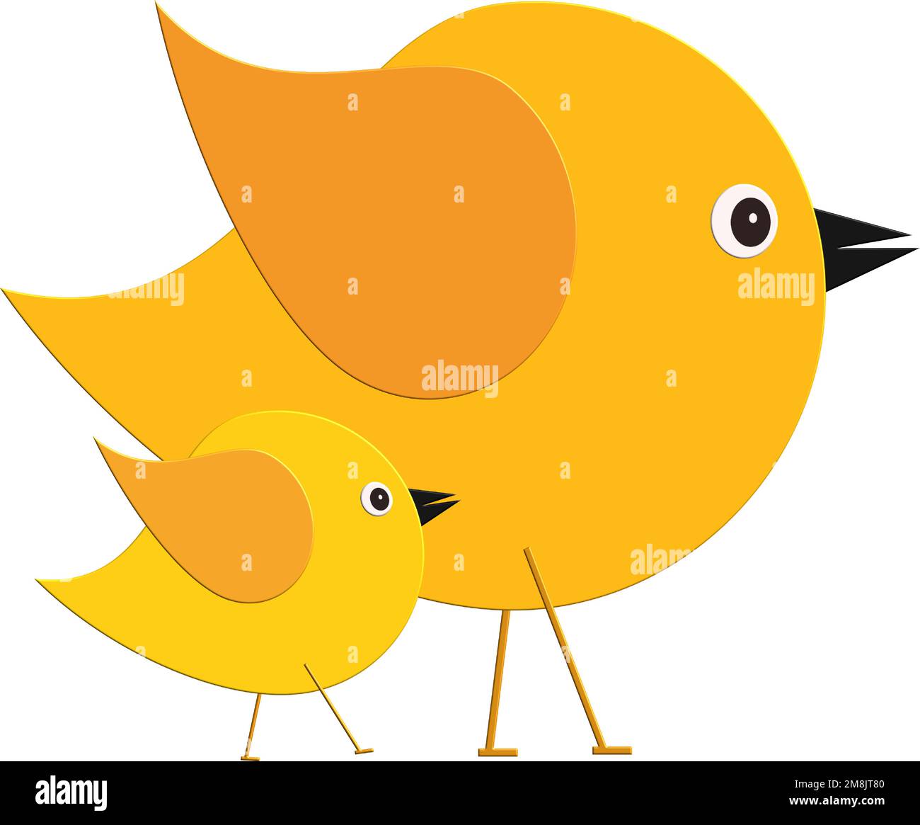 Graphic birds cartoon illustration, Easter chick Stock Vector Image ...
