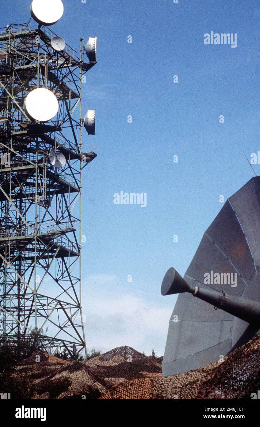 A satellite dish points in the direction of Stuttgart, Germany. The ...