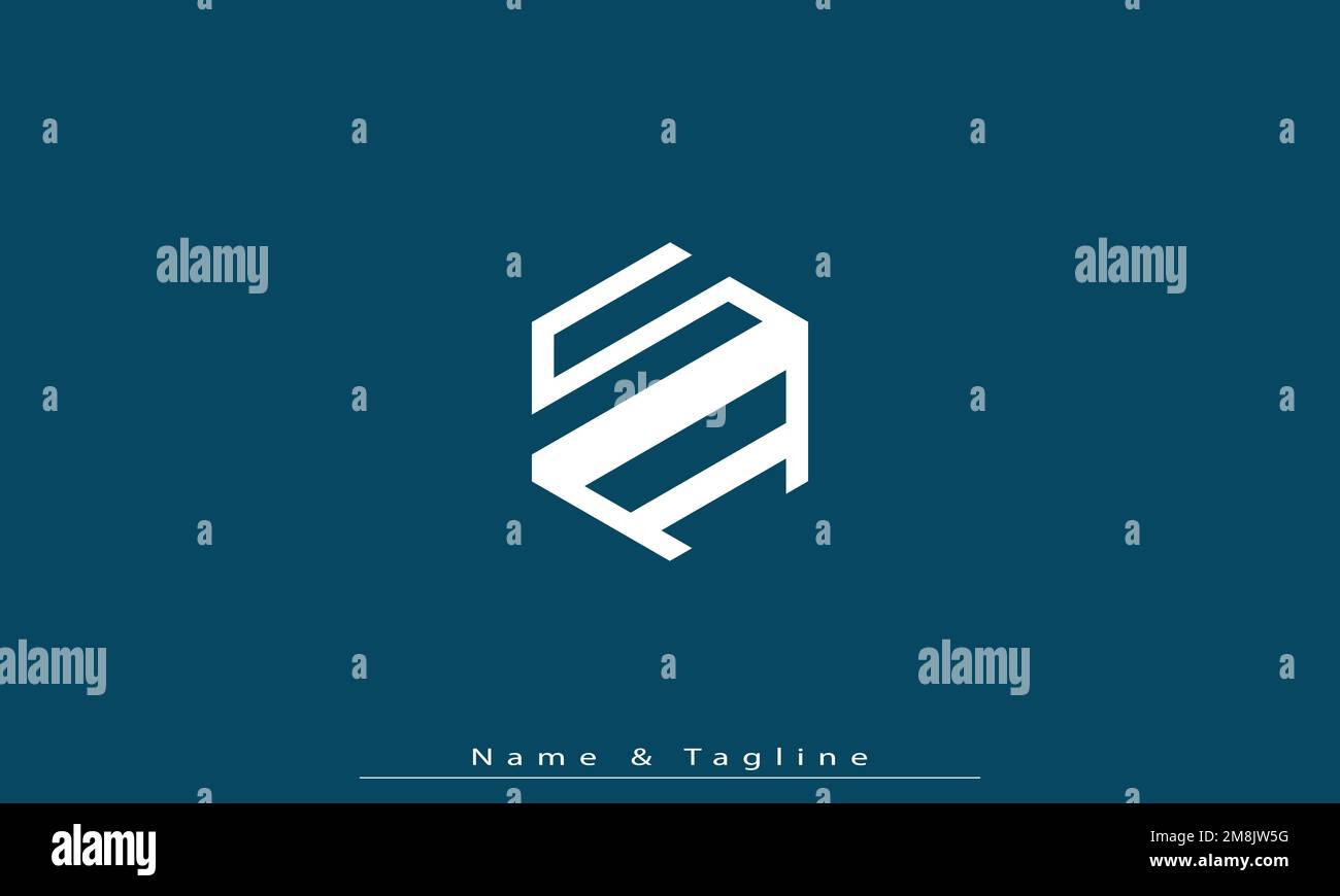 Alphabet letters Initials Monogram logo SA , AS Stock Vector Image ...