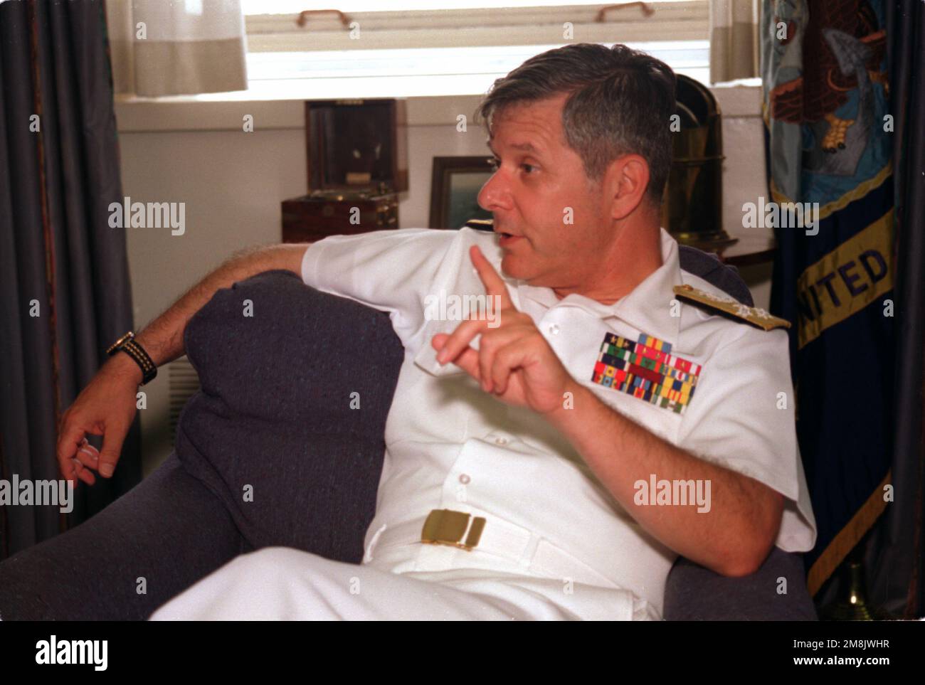 A candid informal portrait of the CHIEF of Naval Operations, Admiral ...