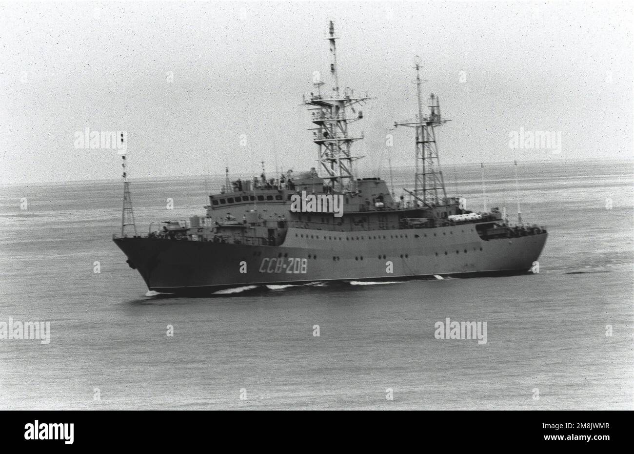 A port bow view of the Russian Pacific Fleet Vishnaya class ...