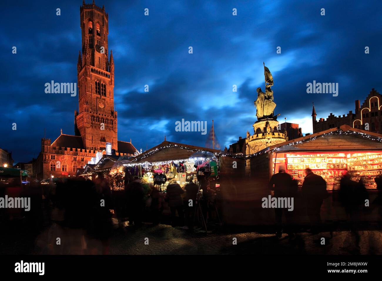 The Belfort tower, ( Belfry ), Bruges City, West Flanders in the ...