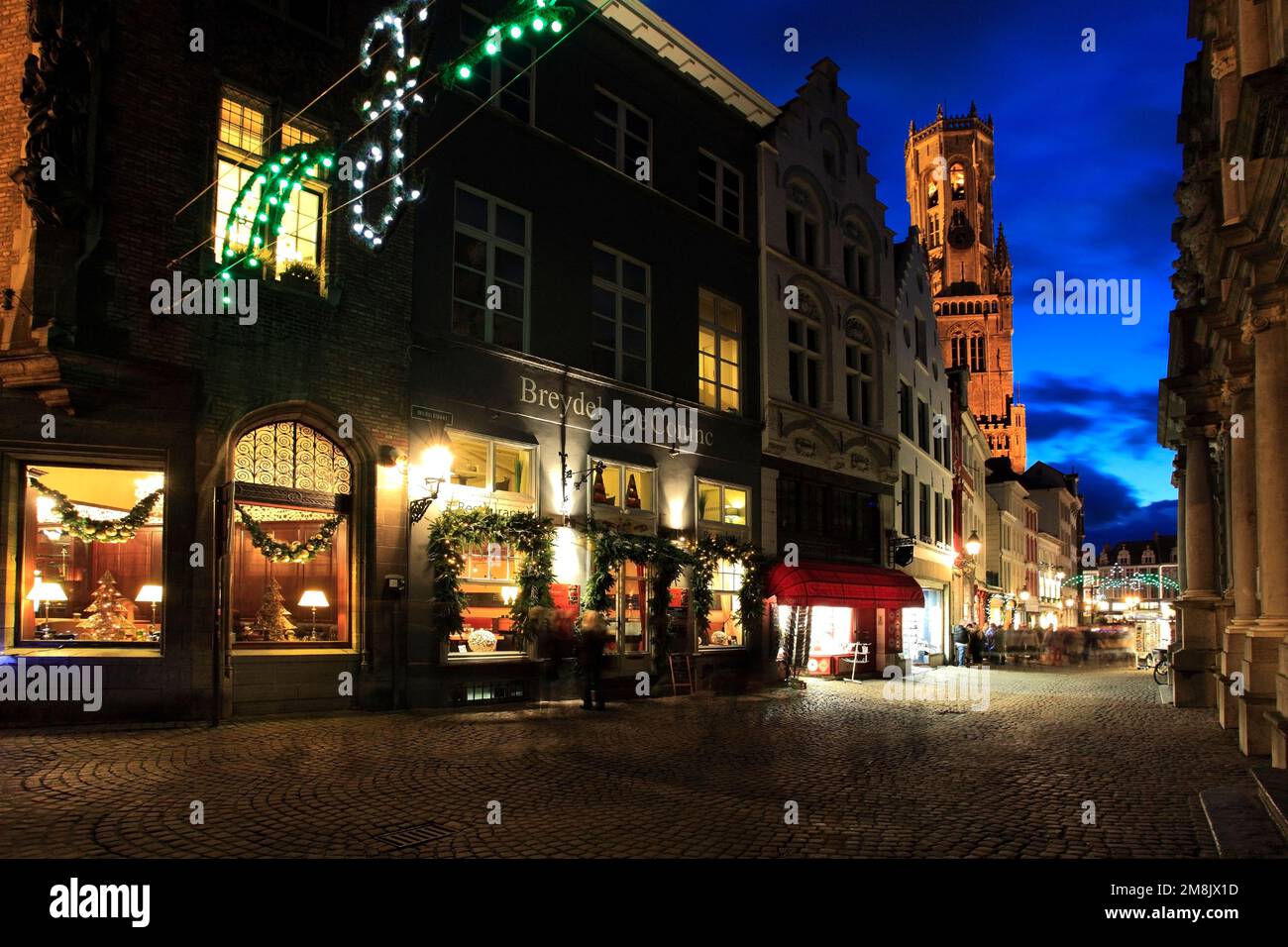 The Belfort tower, ( Belfry ), Bruges City, West Flanders in the ...