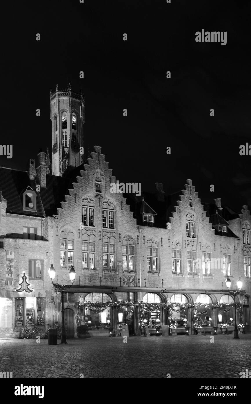 The Belfort tower, ( Belfry ), Bruges City, West Flanders in the ...