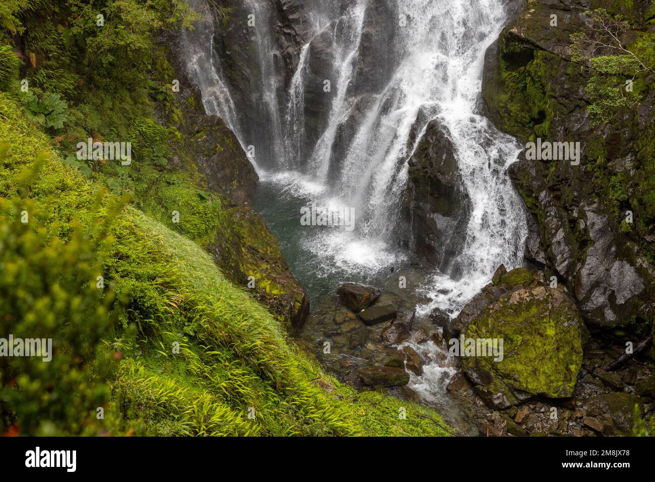 Waterfall view while hiking the Sendero Cascadas Escondidas in the ...