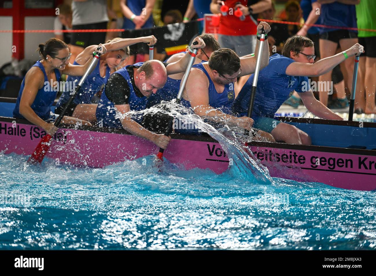14 January 2023, Saxony-Anhalt, Halle (Saale): The team "Little Dragons ...