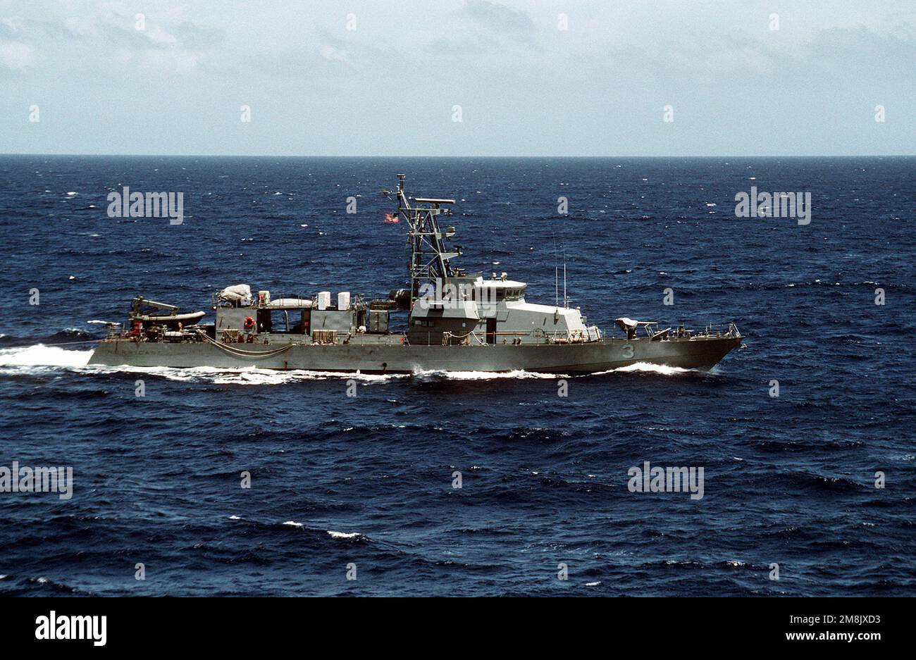 The USS HURRICANE (PC-3) underway off the coast of Haiti operating with ...