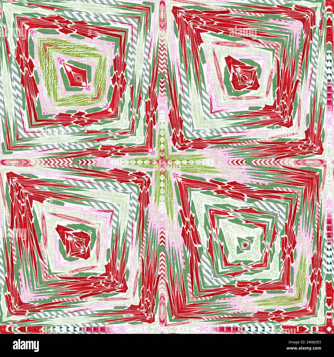 Christmas geometric gift wrap pattern. Contemporary holiday quilt with ...