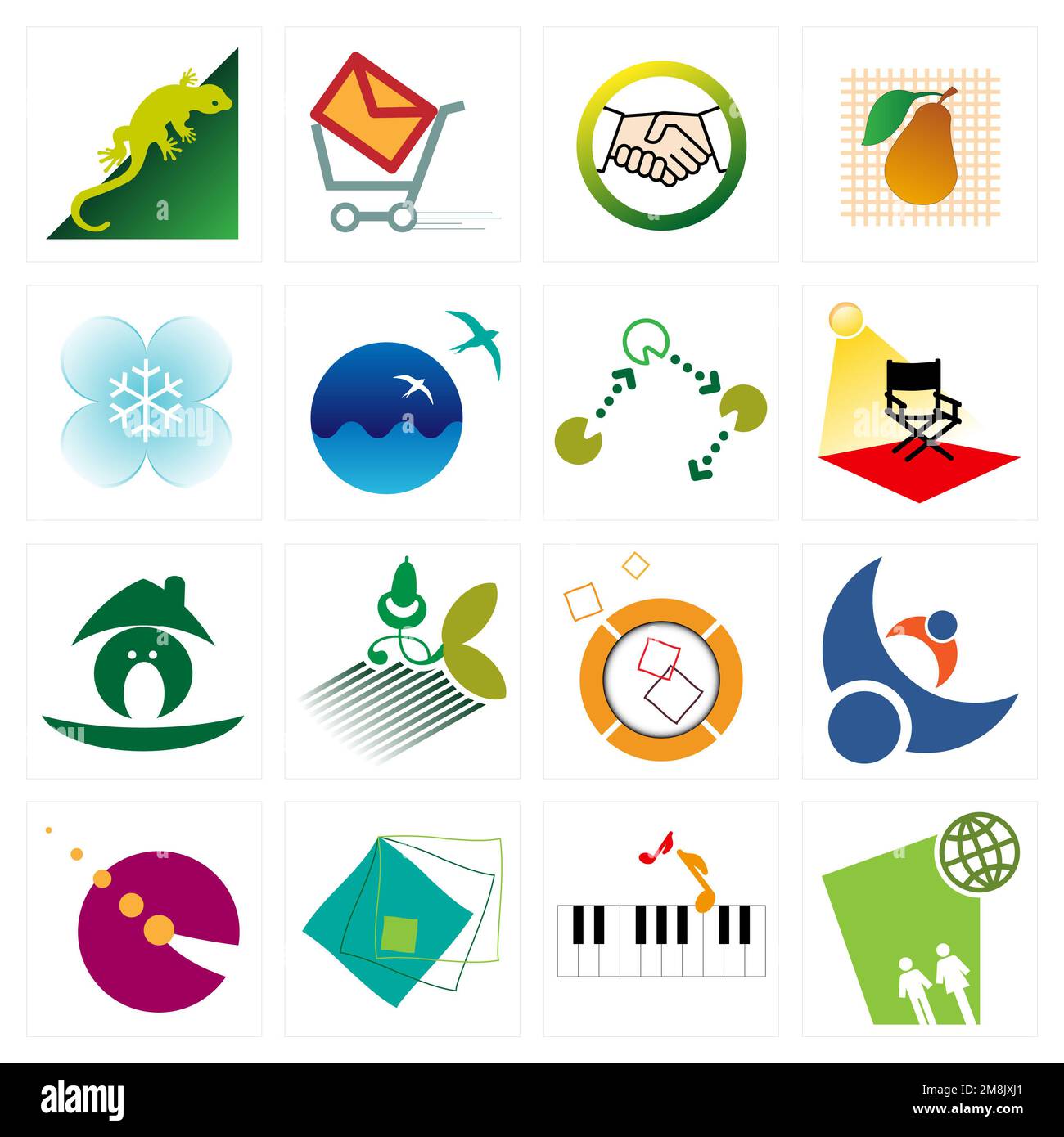 Sect of pictogram for activities or companies Stock Photo - Alamy
