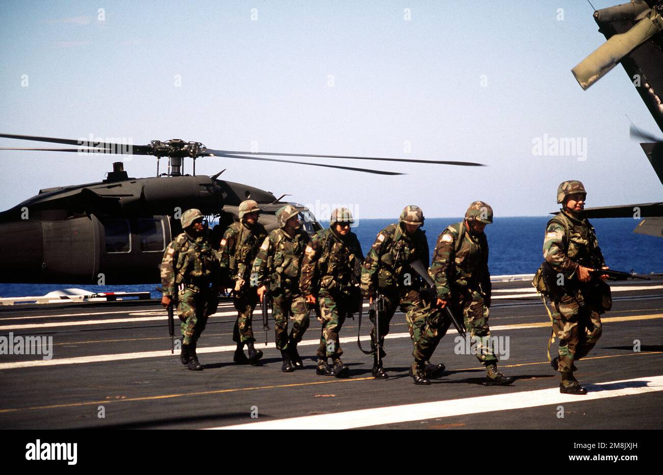 Soldiers from A Company, 2nd Brigade, 22nd Light Infantry Division ...