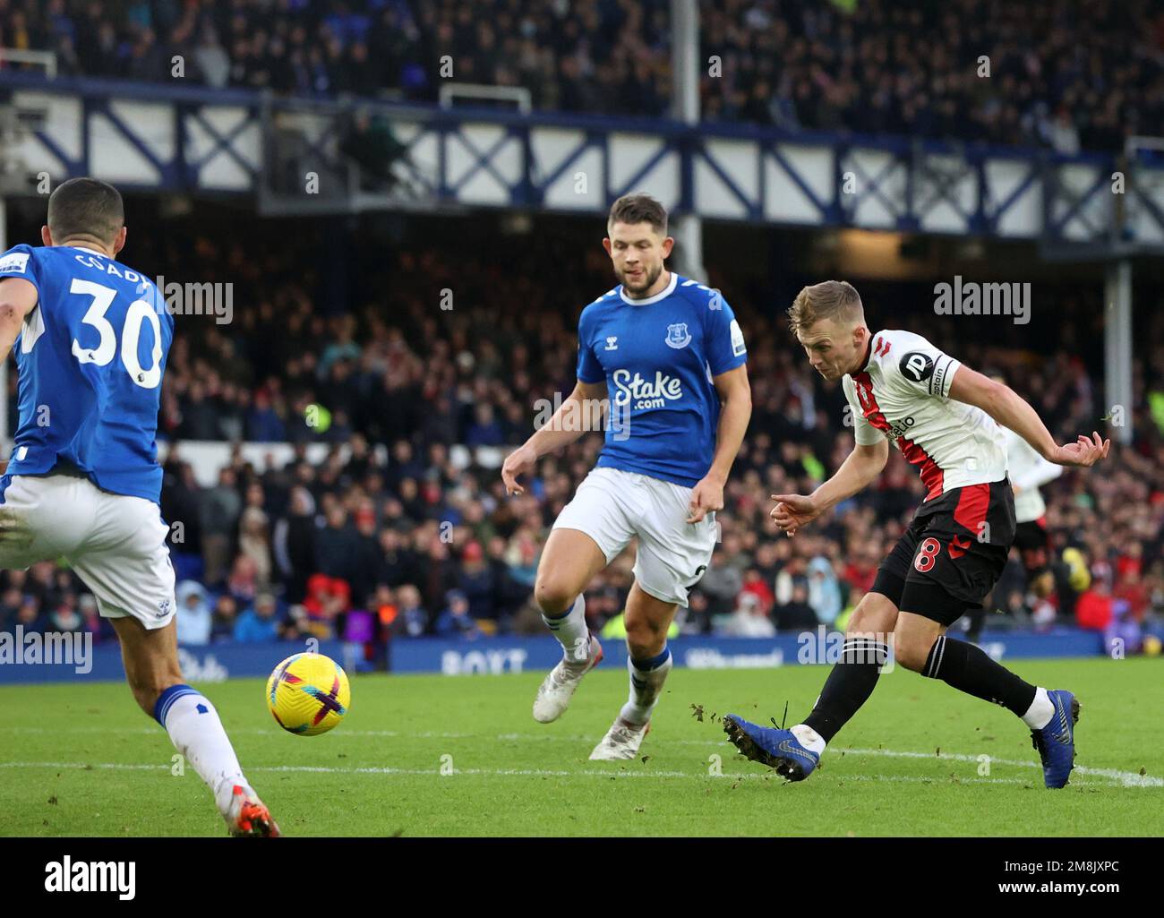 Goodison Park, Liverpool, UK. 14th Jan, 2023. Premier League Football ...