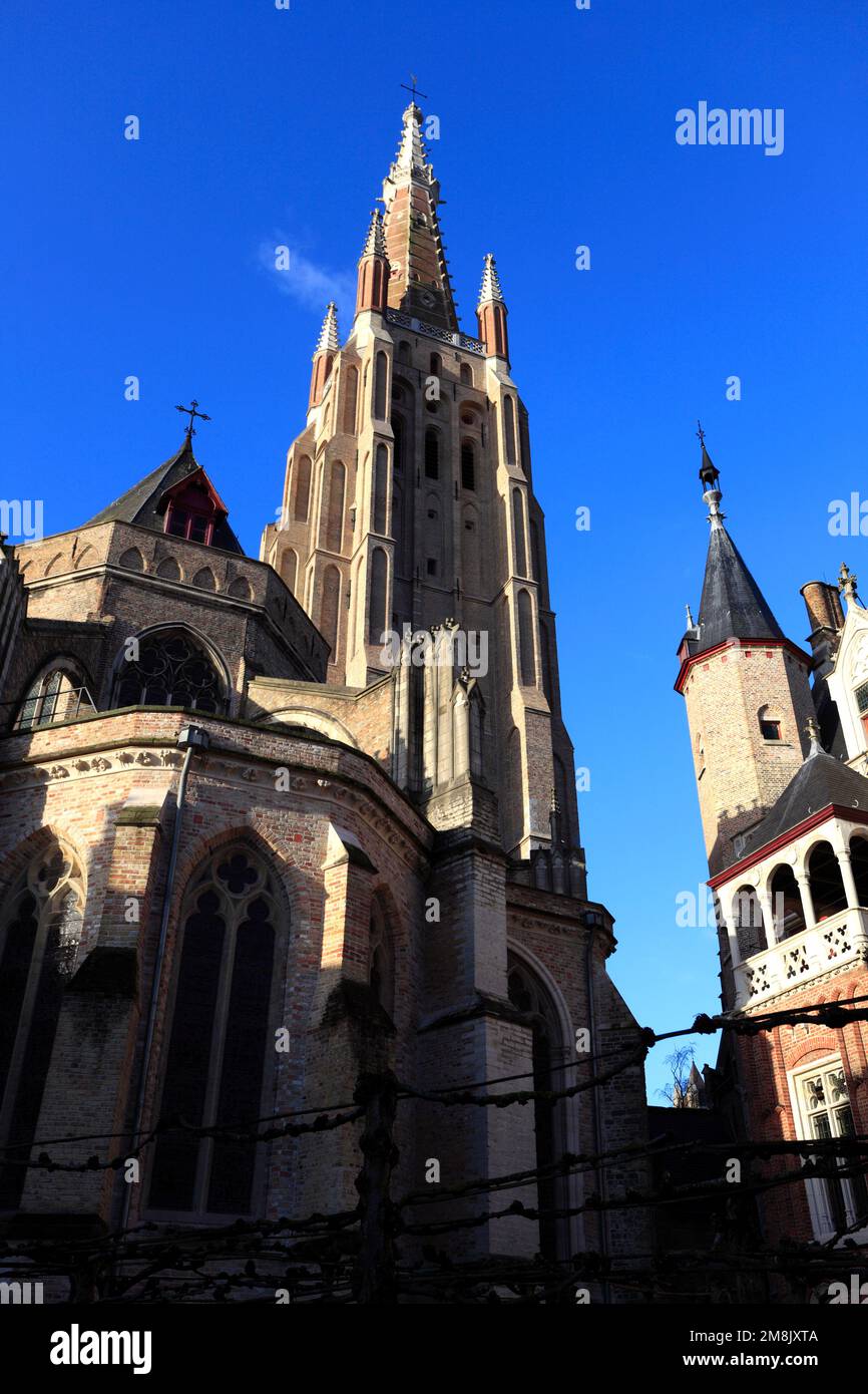 Church of Our Lady, Bruges City, West Flanders in the Flemish Region of ...