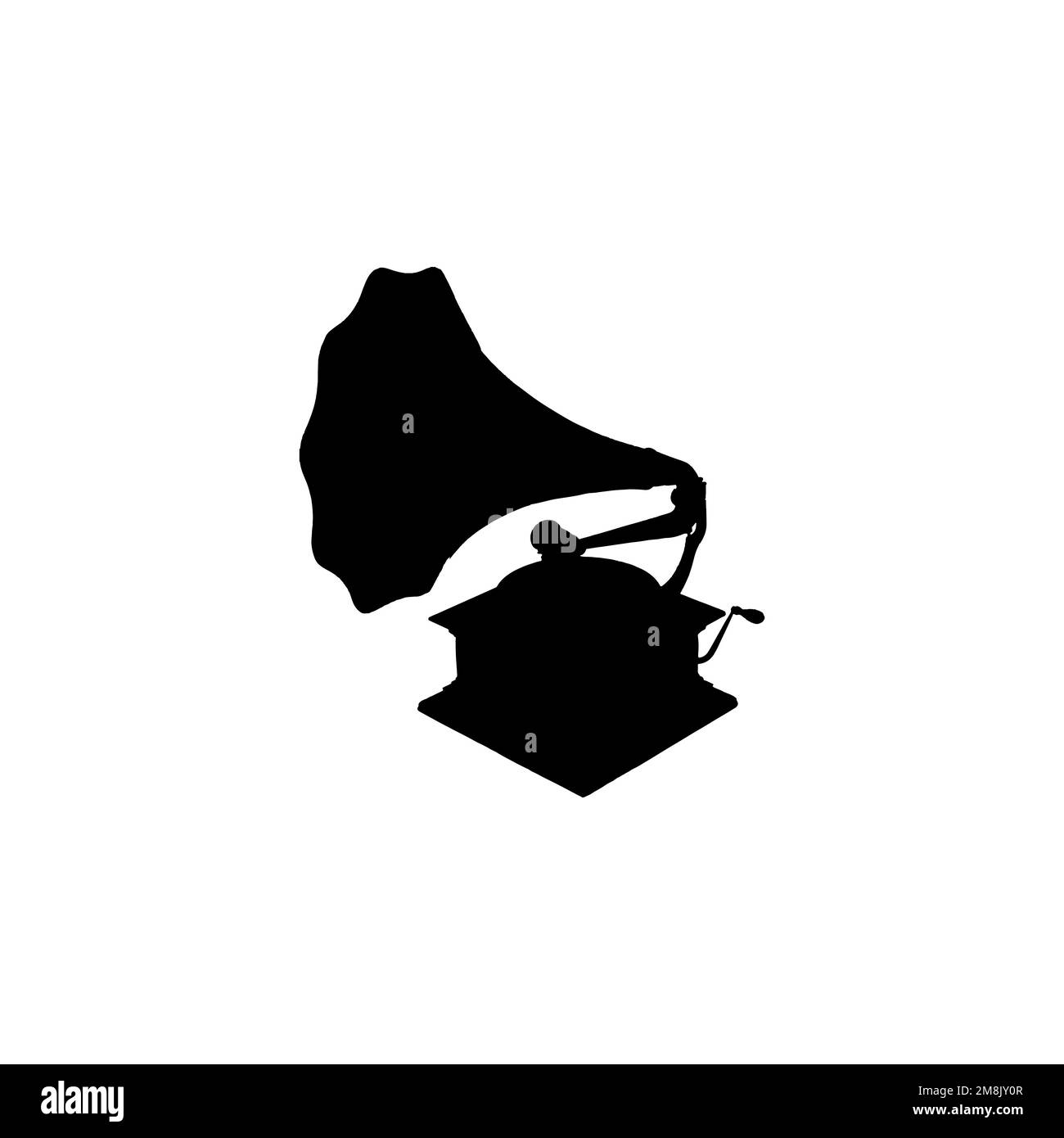 Gramophone icon. Simple style retro music festival poster background ...